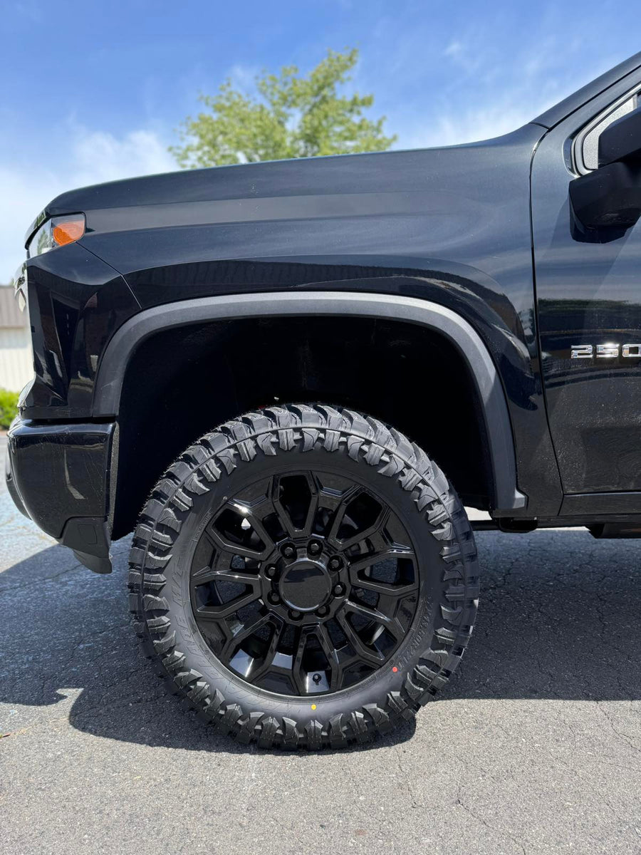 22" 8x180 Wheels Gloss Black Rims for Chevy Silverado GMC Sierra 2500 ...